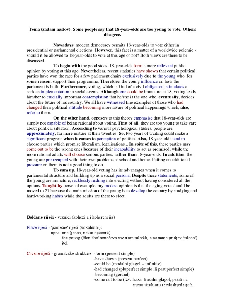 Primjer Eseja_engleski Jezik | Liberalism | Rules