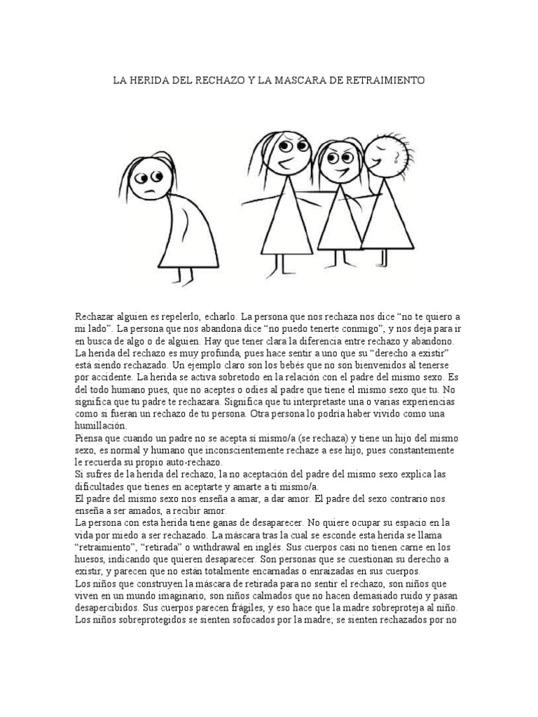 La Herida Del Rechazo y La Mascara de Retraimiento | PDF | Temor | Amor