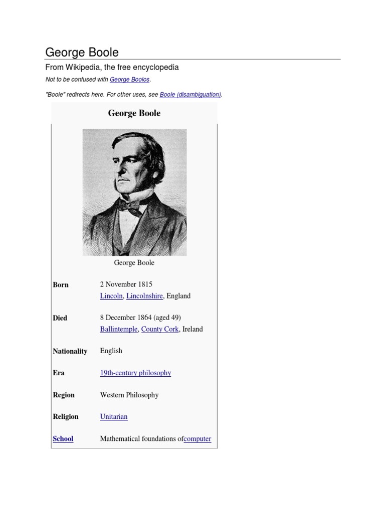 George Boole | Download Free PDF | Logic | Teaching Mathematics