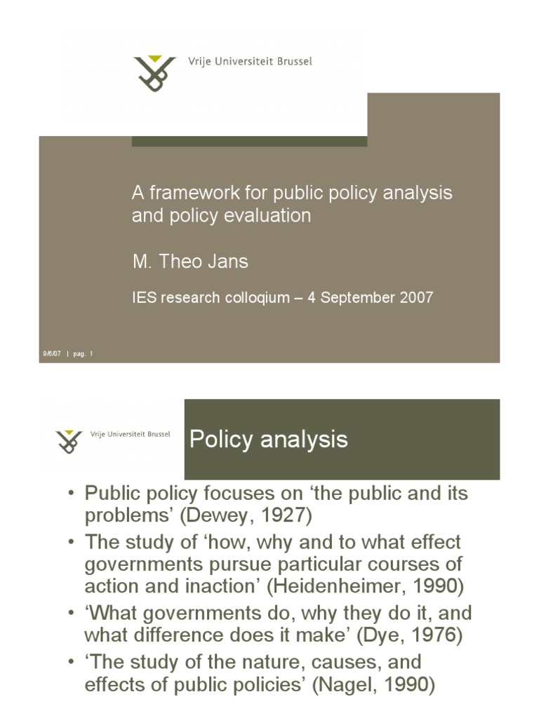 Policy Analysis | PDF | Policy Analysis | Rationality