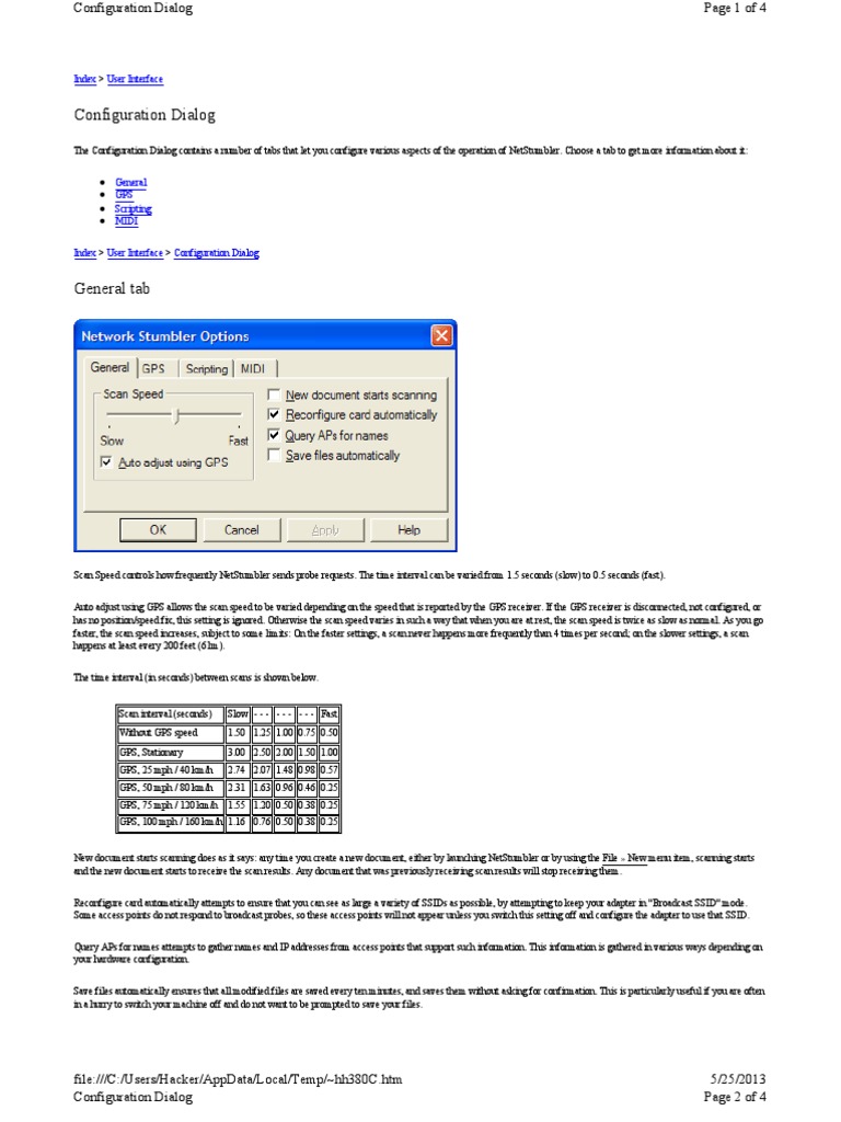 Configuration Dialog: Index User Interface | PDF | Bluetooth ...