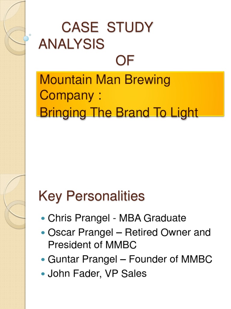 Mountain Man Brewing Company Case Study Analysis | PDF | Brand | Beer