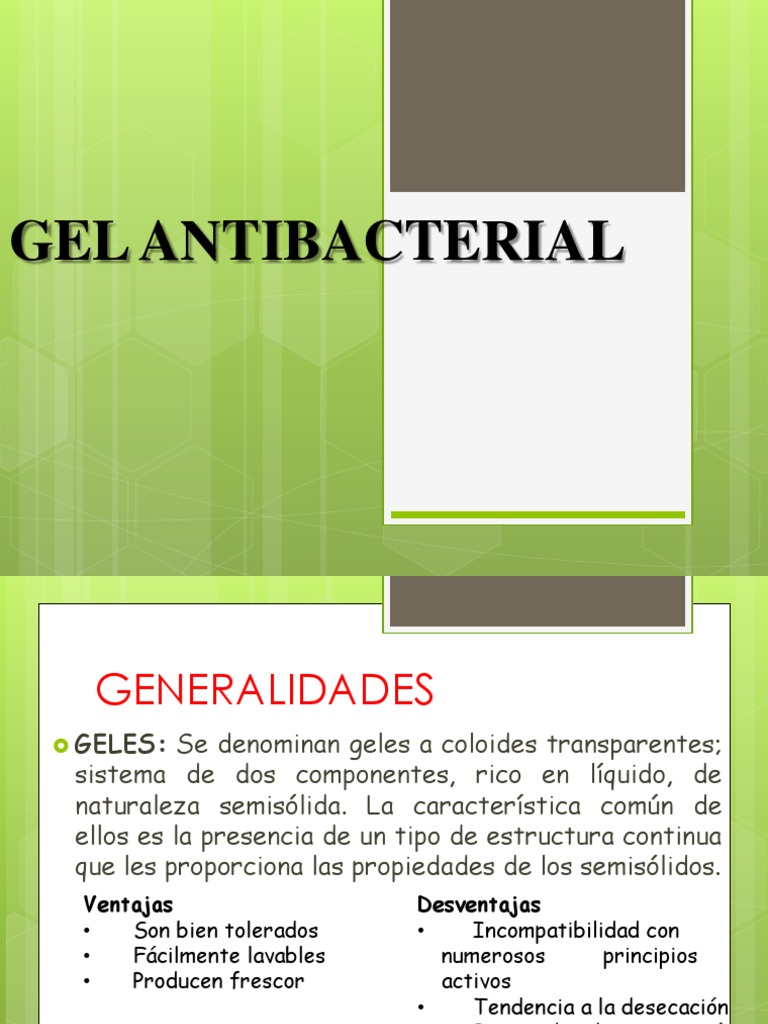 Gel Antibacterial | PDF | Etanol | El plastico
