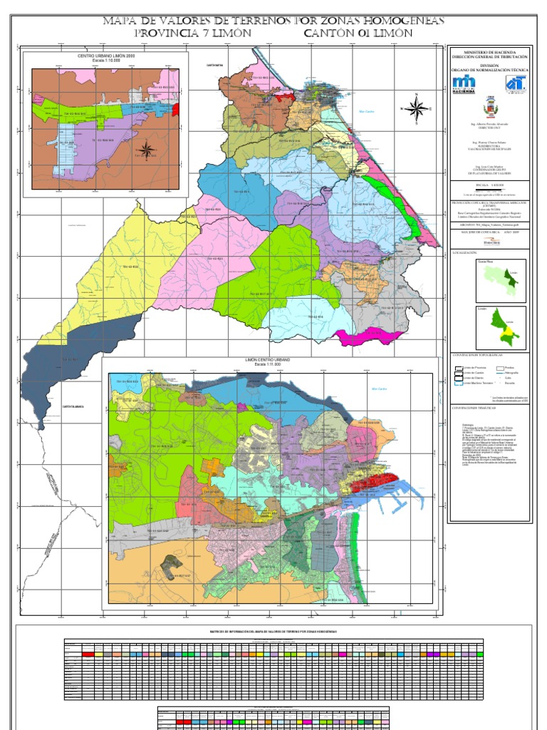 Mapa de Valores de Terrenos en Limón | PDF | Ocio