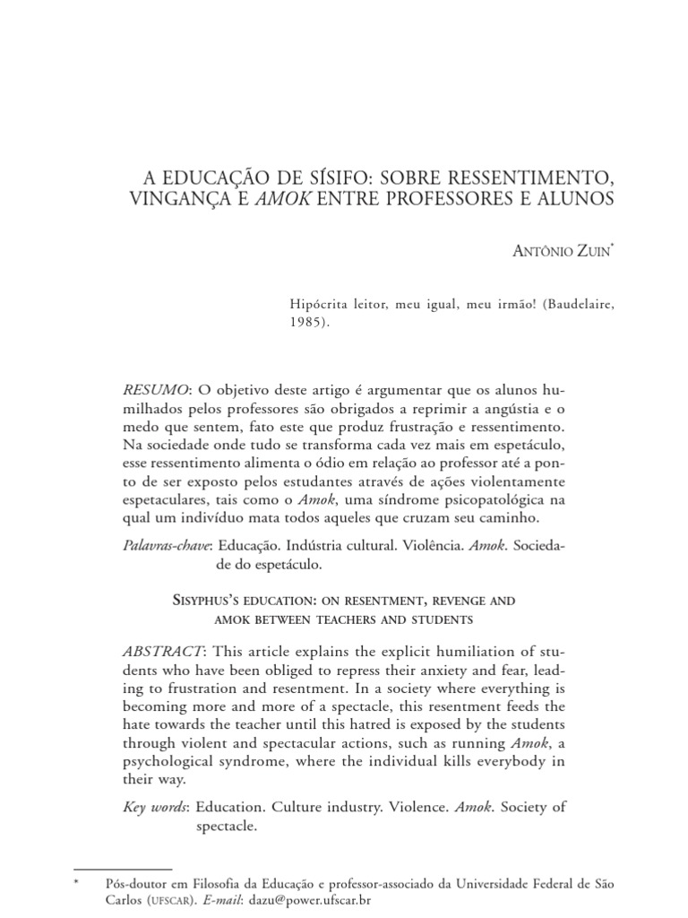 Síndrome de Amok | PDF | Theodor W. Adorno | Friedrich Nietzsche