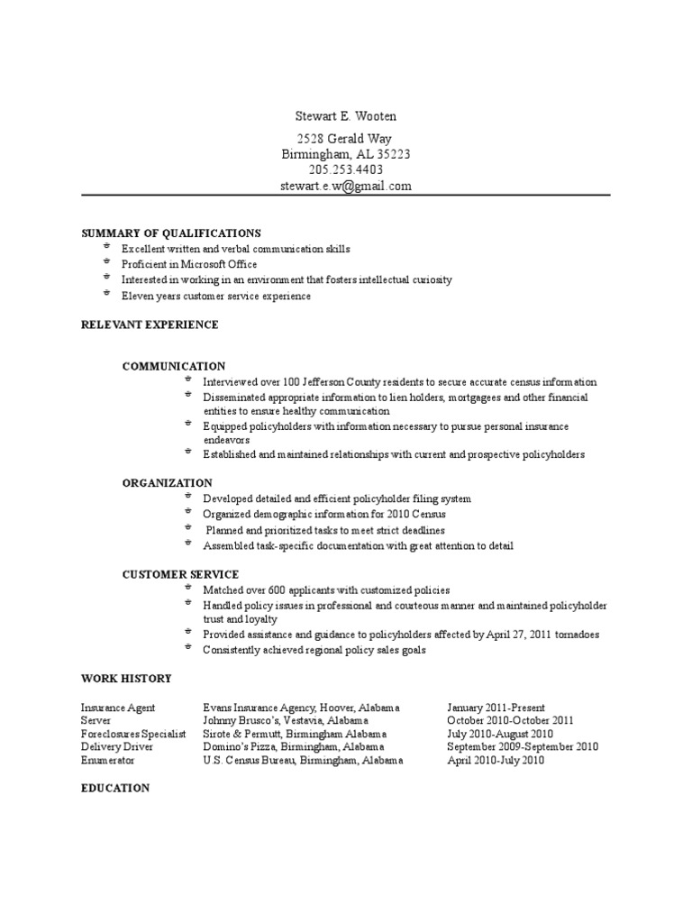 Gerald Wooten's Professional Profile | PDF