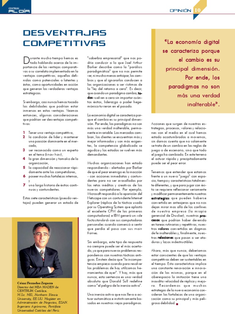 Desventajas Competitivas | PDF | Ahorro | Pobreza