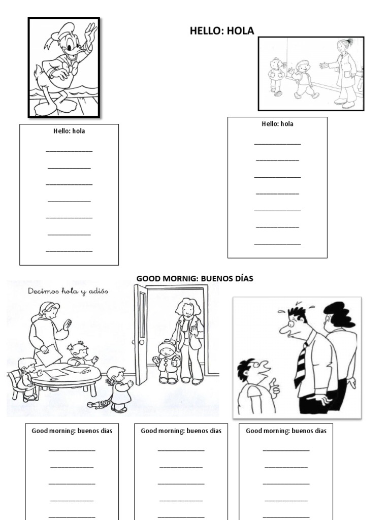 Good Morning in Spanish: Buenos Días | PDF