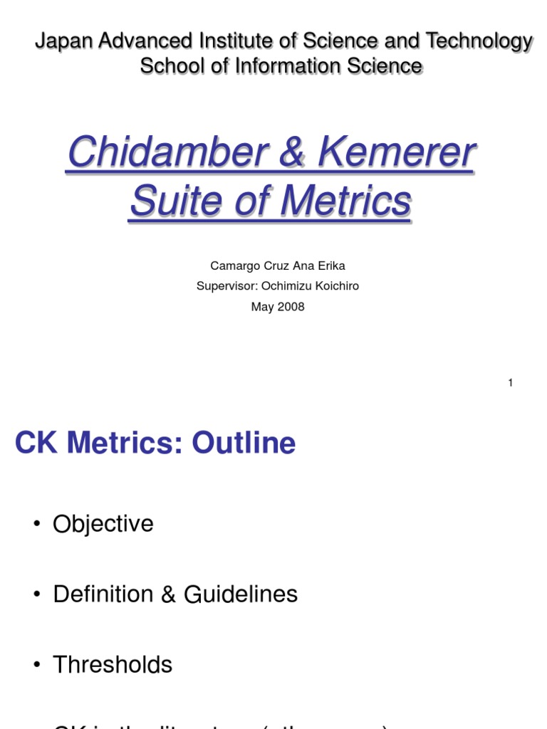 Ck Metrics Pdf Inheritance Object Oriented Programming Regression Analysis 6778