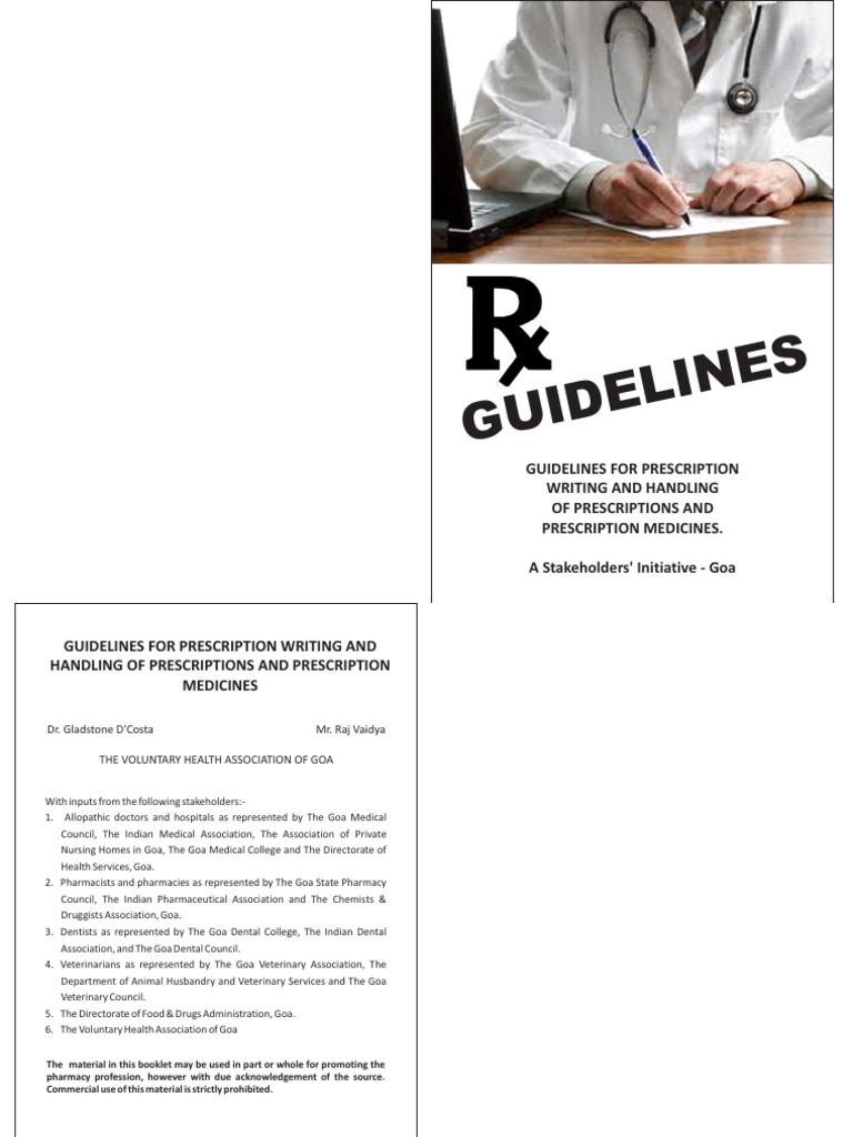 Prescription Guidelines Booklet for Doctors Pharmacists | Medical ...