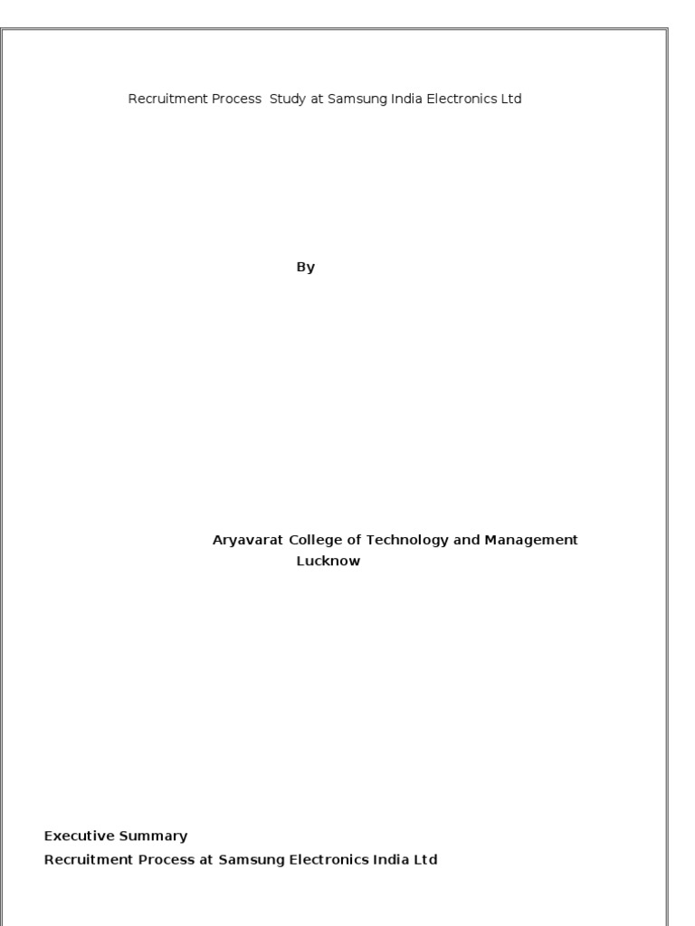 Samsung | PDF | Samsung | Recruitment