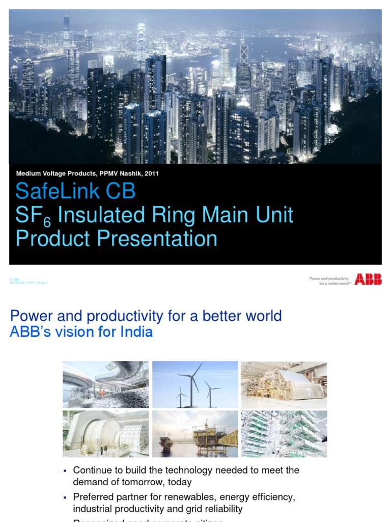 RMU Safelink CB Product Presentation | PDF | Electrical Substation | Switch