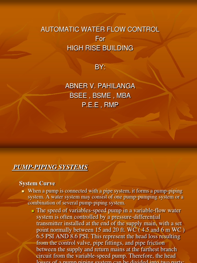 Automatic Water Flow Control | PDF | Pump | Mechanical Engineering