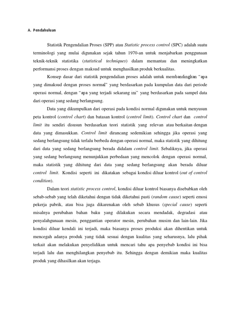 Contoh Penerapan SPC pada Bakso Ikan | PDF