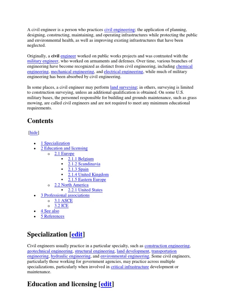 A Civil Engineer | PDF | Science And Technology | Academia