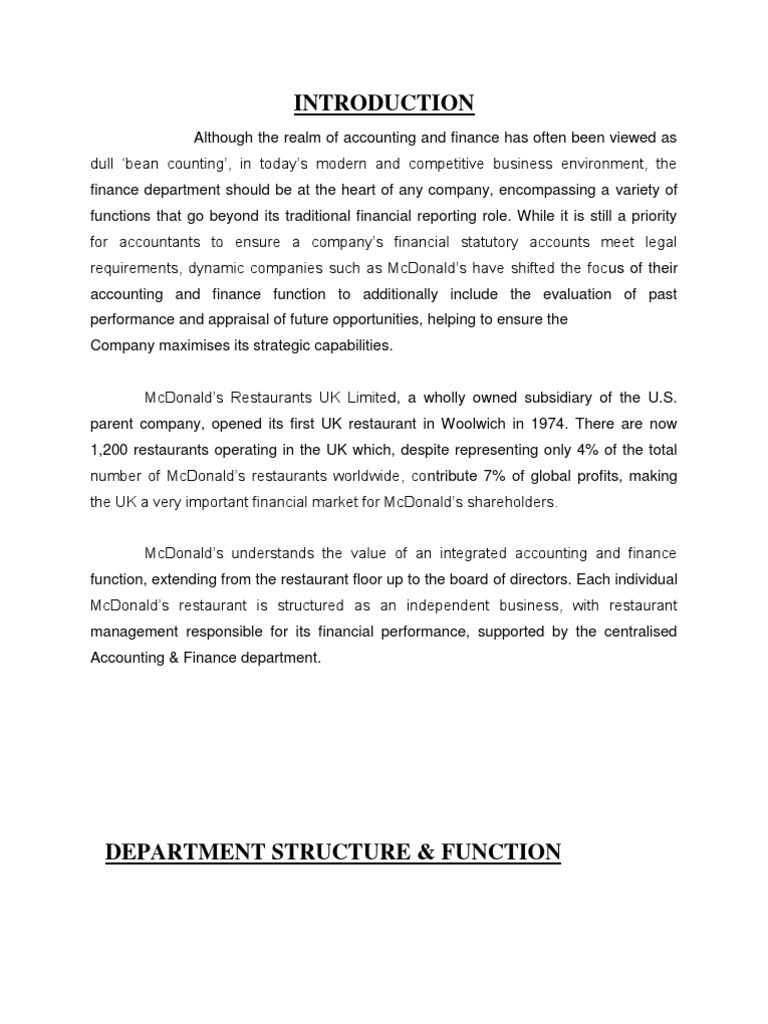 MC Introduction | Download Free PDF | Mc Donald's | Restaurants