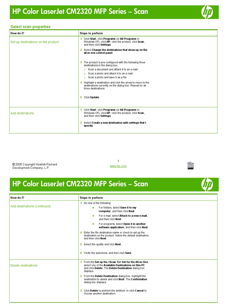 HP Color LaserJet CM2320 MFP Series - Scan | PDF | Image Scanner ...