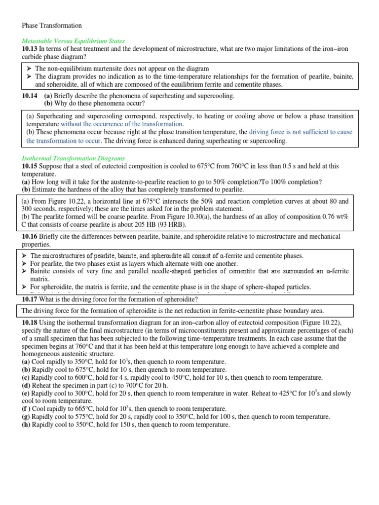Phase Transformation | PDF | Heat Treating | Metals