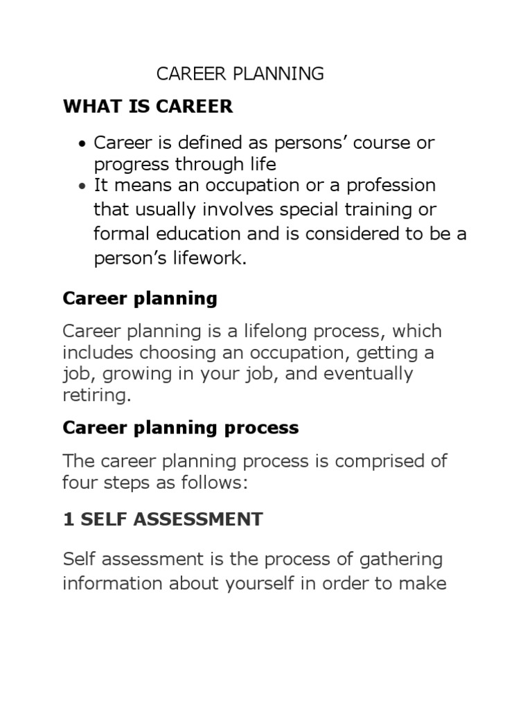 Career Planning | PDF | Employment | Labour Economics