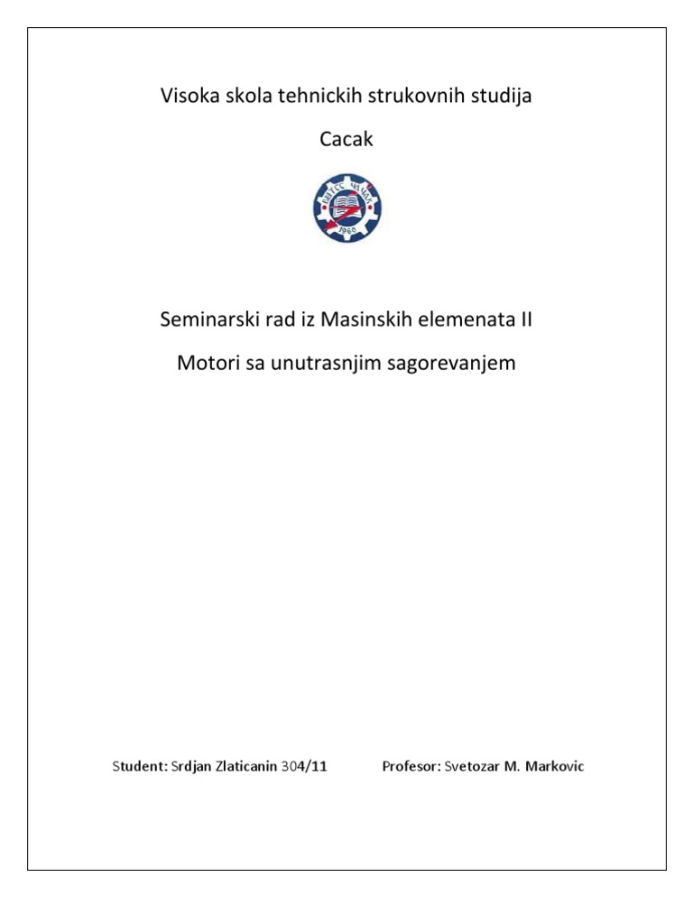 Princip Rada Oto Motora | PDF