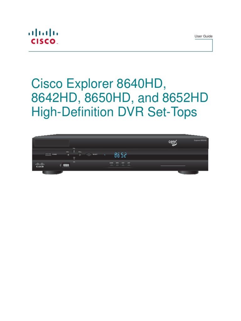 Cisco 8642 HD PVR User Guide | PDF | High Definition Television ...