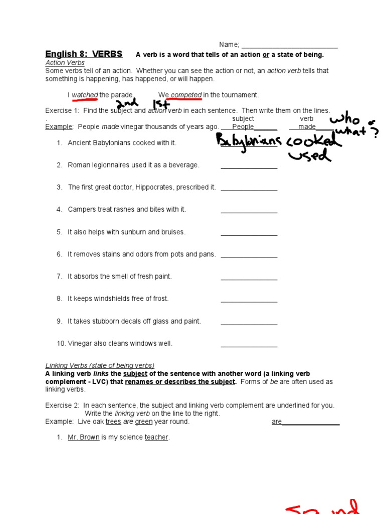An In-Depth Analysis of Verbs: Their Types, Forms, and Uses | PDF ...