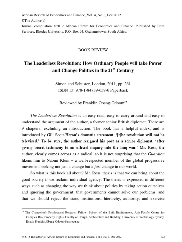 Book Review - Leaderless Revolution | PDF | Neoliberalism | Capitalism