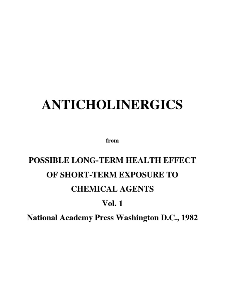 Anticholinergic Psychotomimetics | PDF | Acetylcholine | Nervous System