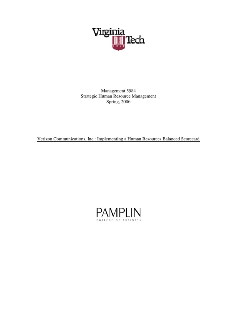 Verizon Case Study Mgmt5984 | PDF | Shareholder Value | Human Resources