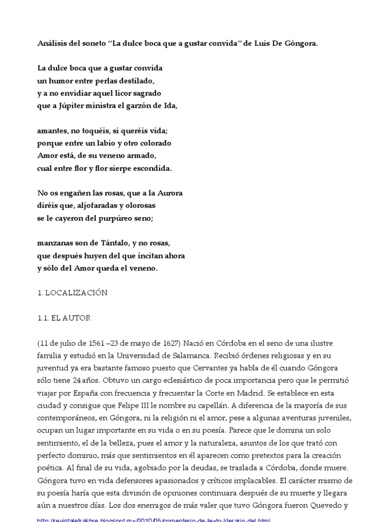 análisis de un soneto de góngora.pdf | Barroco | Imperio español