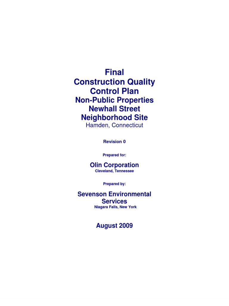 Construction Quality Control Plan Final - Rev - 0 - 19aug2009 | PDF | General Contractor ...