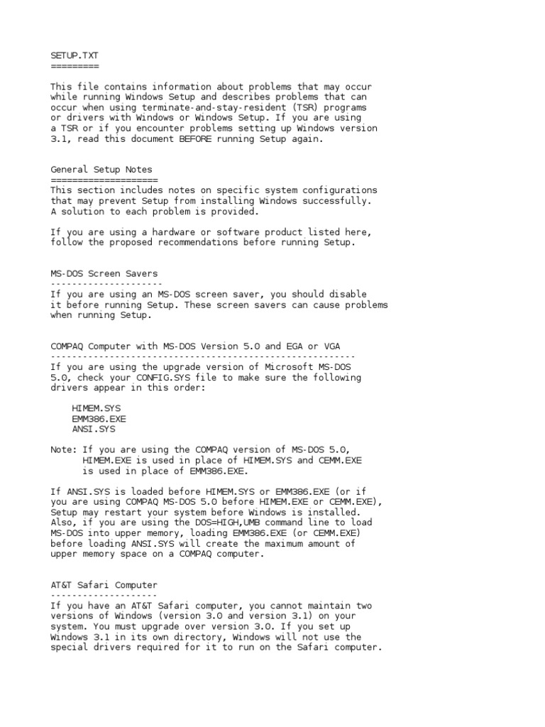 SETUP | PDF | Command Line Interface | Microsoft Windows