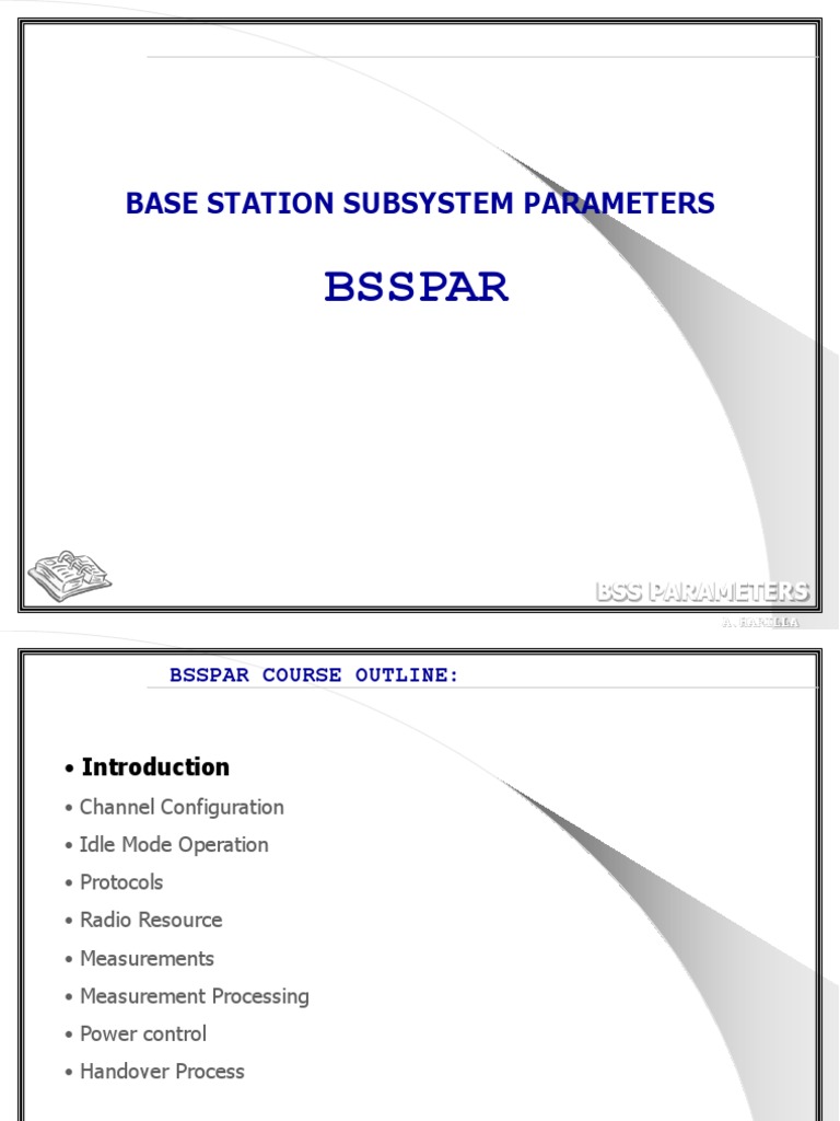 Bsspar: Base Station Subsystem Parameters | PDF | Wireless | Data Transmission