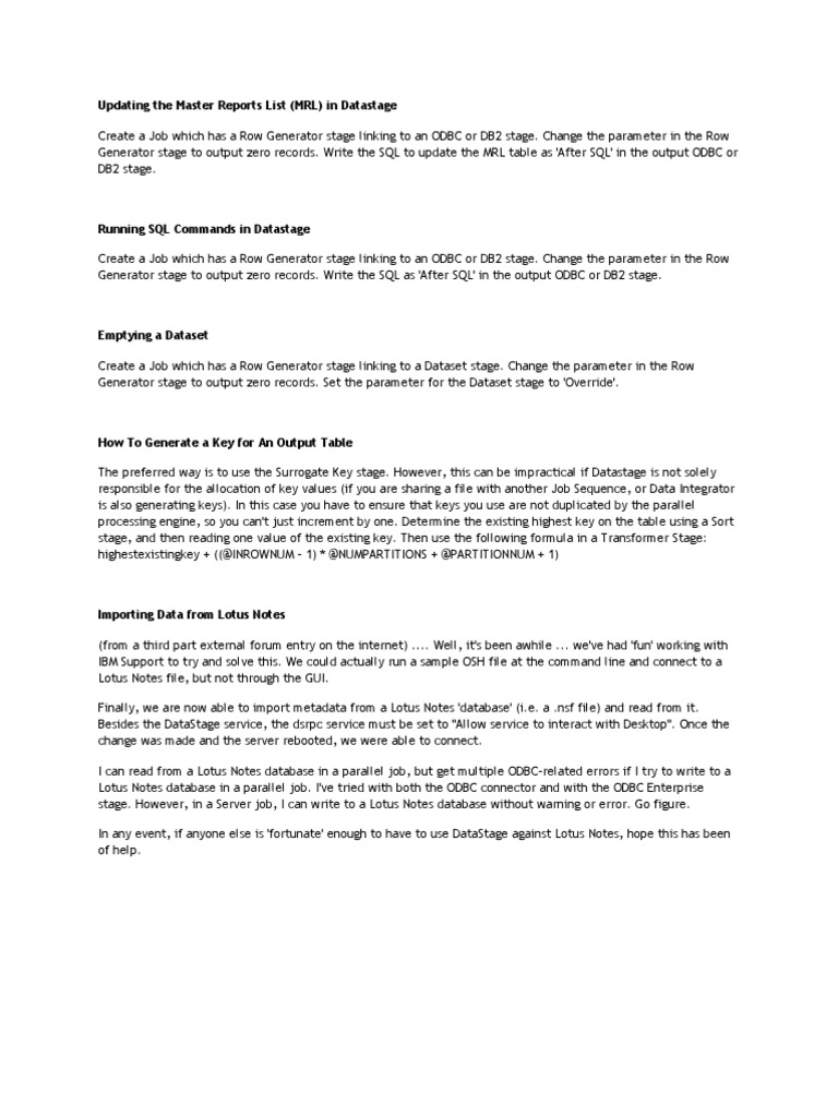 Updating The Master Reports List | Download Free PDF | Ibm Notes ...