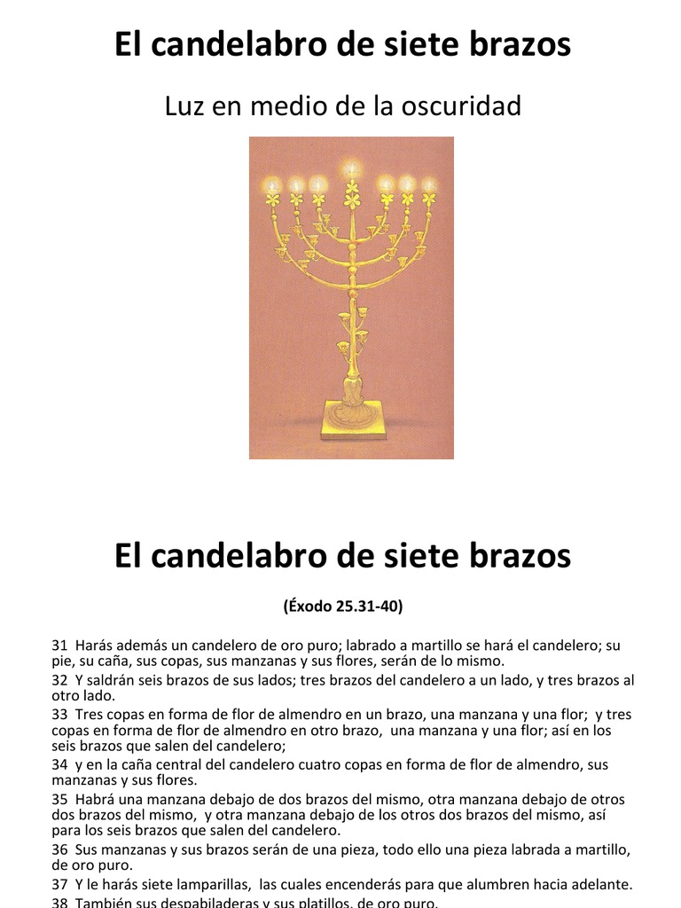 Significado del Candelabro de 7 Brazos | PDF | Cristo (título) | Salvación