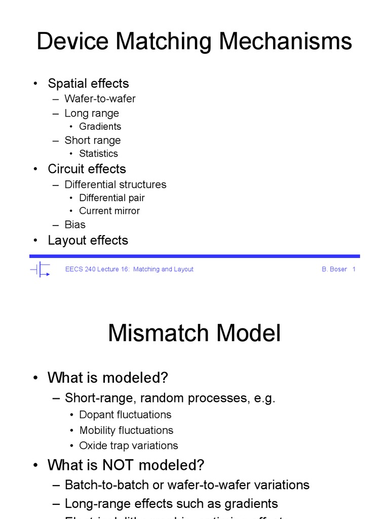 Matching Layout | PDF | Mosfet | Cmos