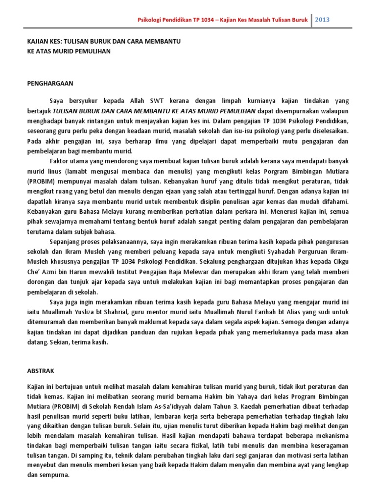 Kajian Tulisan Buruk - Hakim Yahya | PDF | Karier & Perkembangan | Seni ...