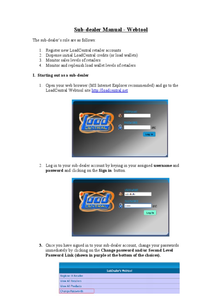 Subdealer Webtool Manual | PDF | Bdo Unibank | Password