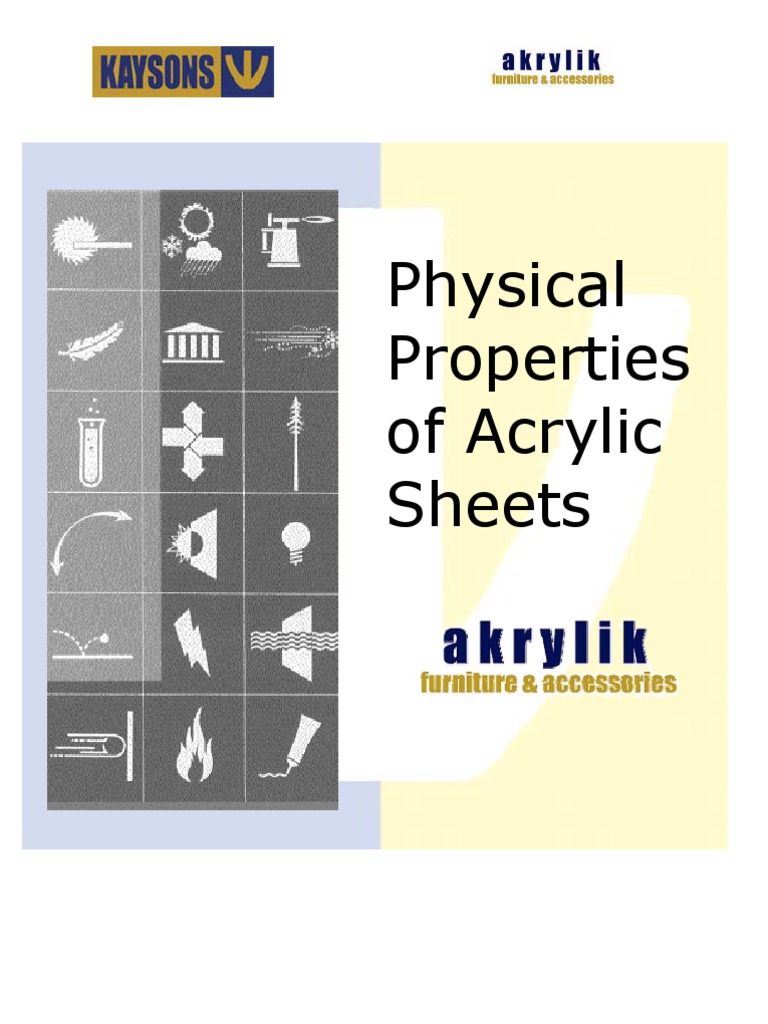 Physical and Chemical Properties of Acrylic Sheets | PDF