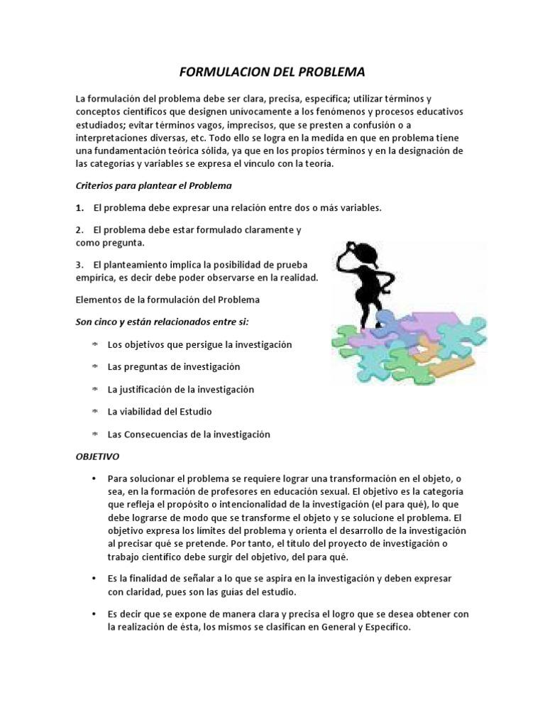 Formulacion Del Problema | PDF | Teoría de la justificación | Science