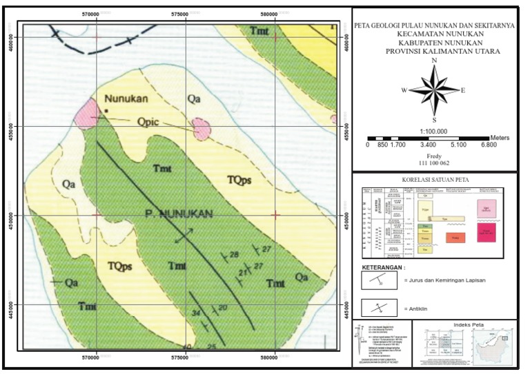 Potongan Peta Geologi Pulau Nunukan | PDF | Teknologi & Rekayasa