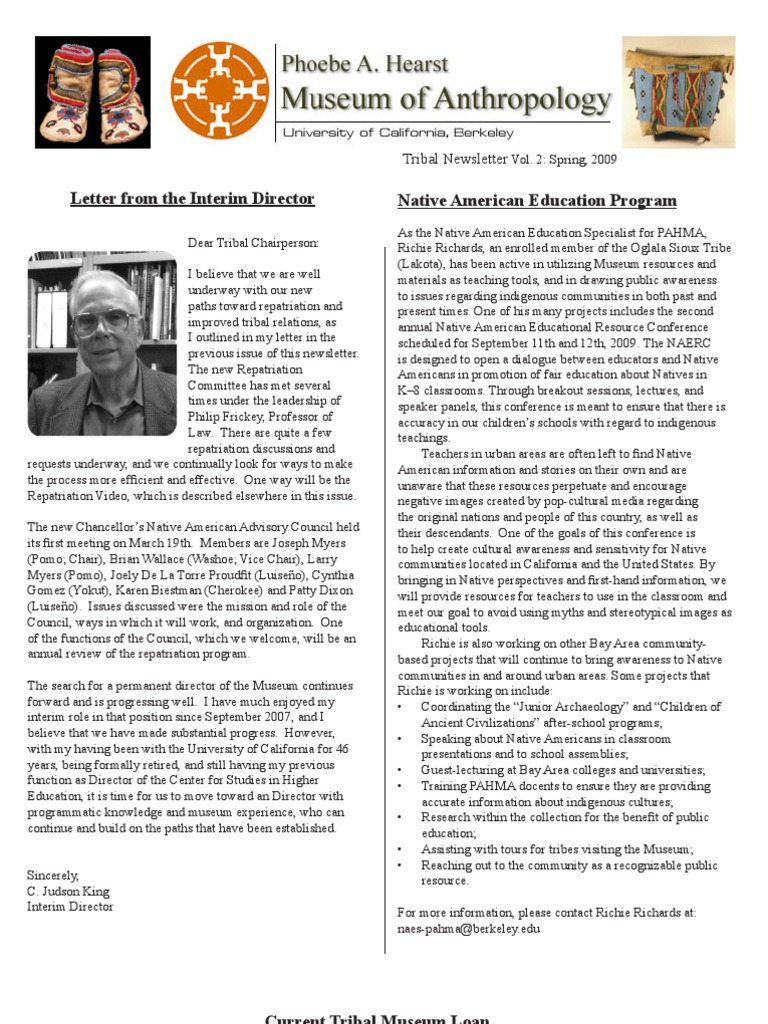 PAHMA Tribal Newsletter (Spring, 2009) | PDF | Basket Weaving | Native ...