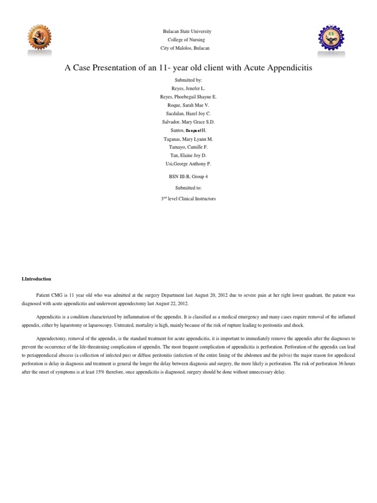 Case Study BMC-Surgical Ward | PDF | Human Digestive System ...