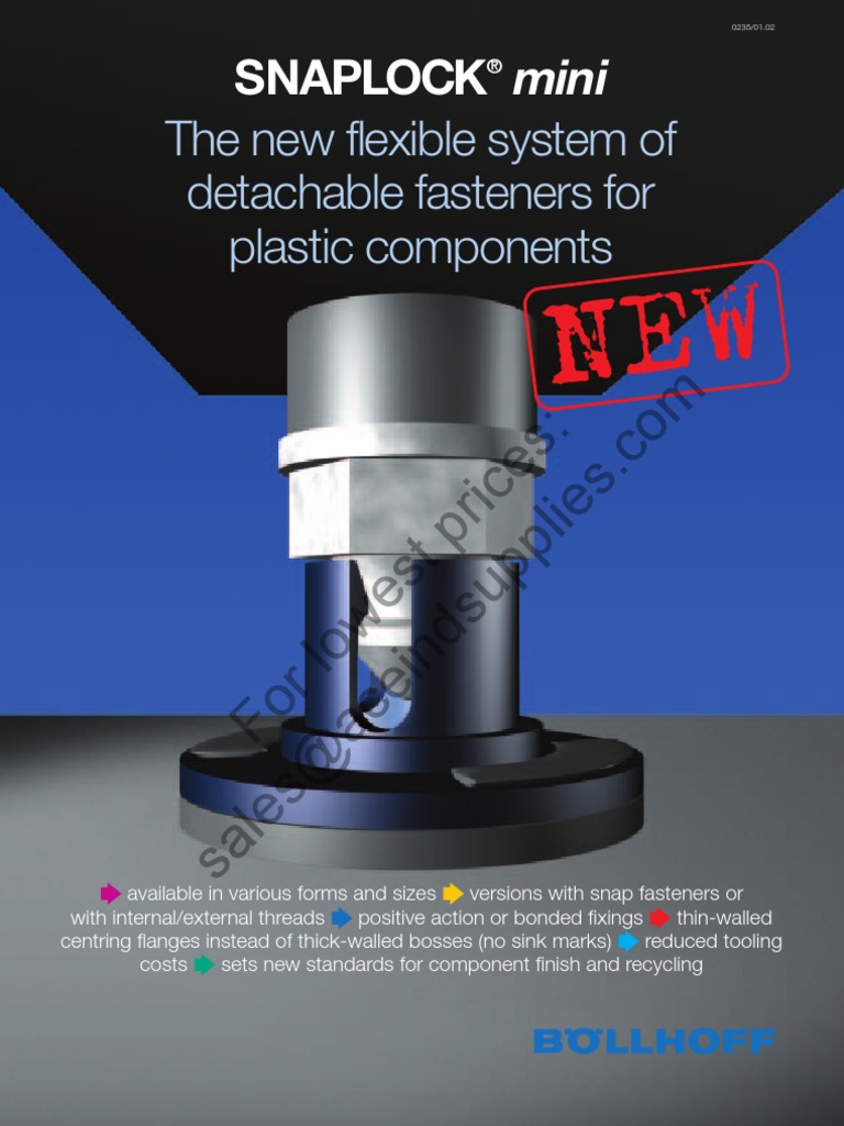 Bollhoff Snaplock Mini | PDF | Rivet | Screw