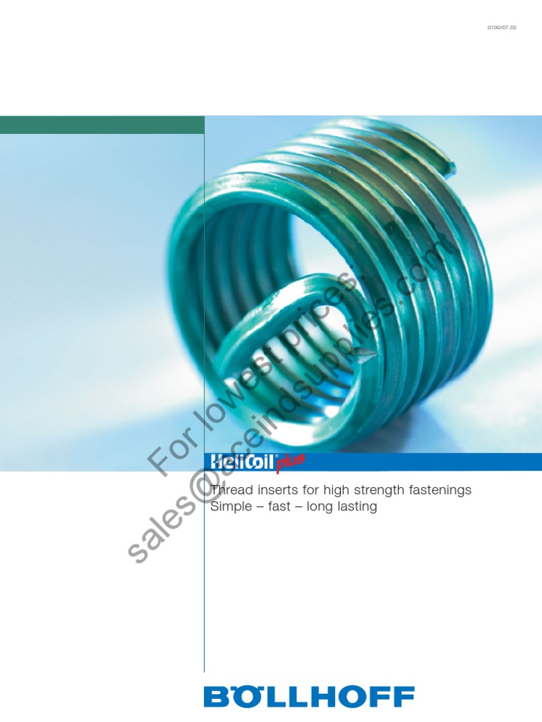Bollhoff Helicoil Plus 2 | PDF | Screw | Strength Of Materials