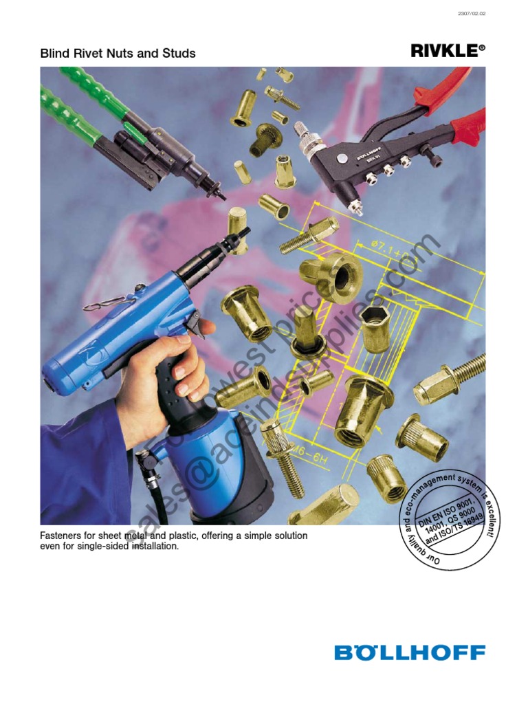 Bollhoff Rivkle Blind Rivet Nuts | PDF | Rivet | Screw
