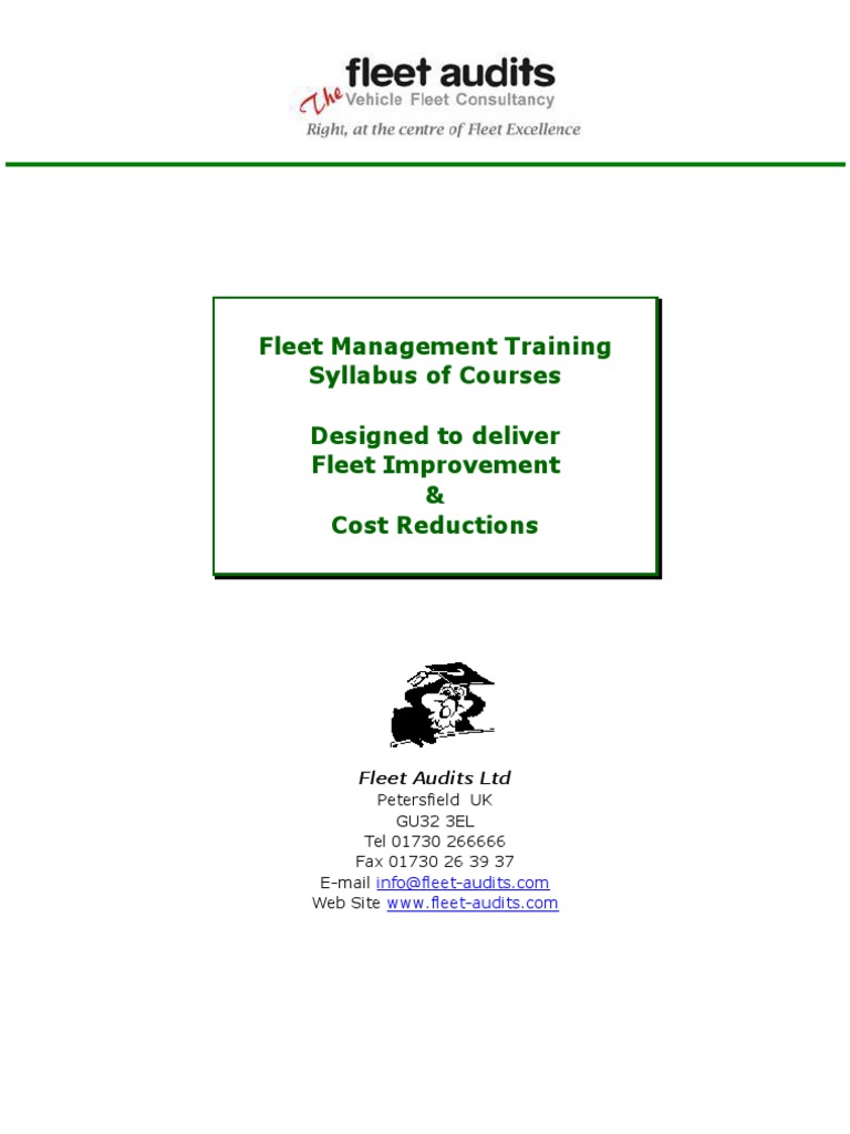 Fleet Management Training | PDF | Taxes | Risk Management