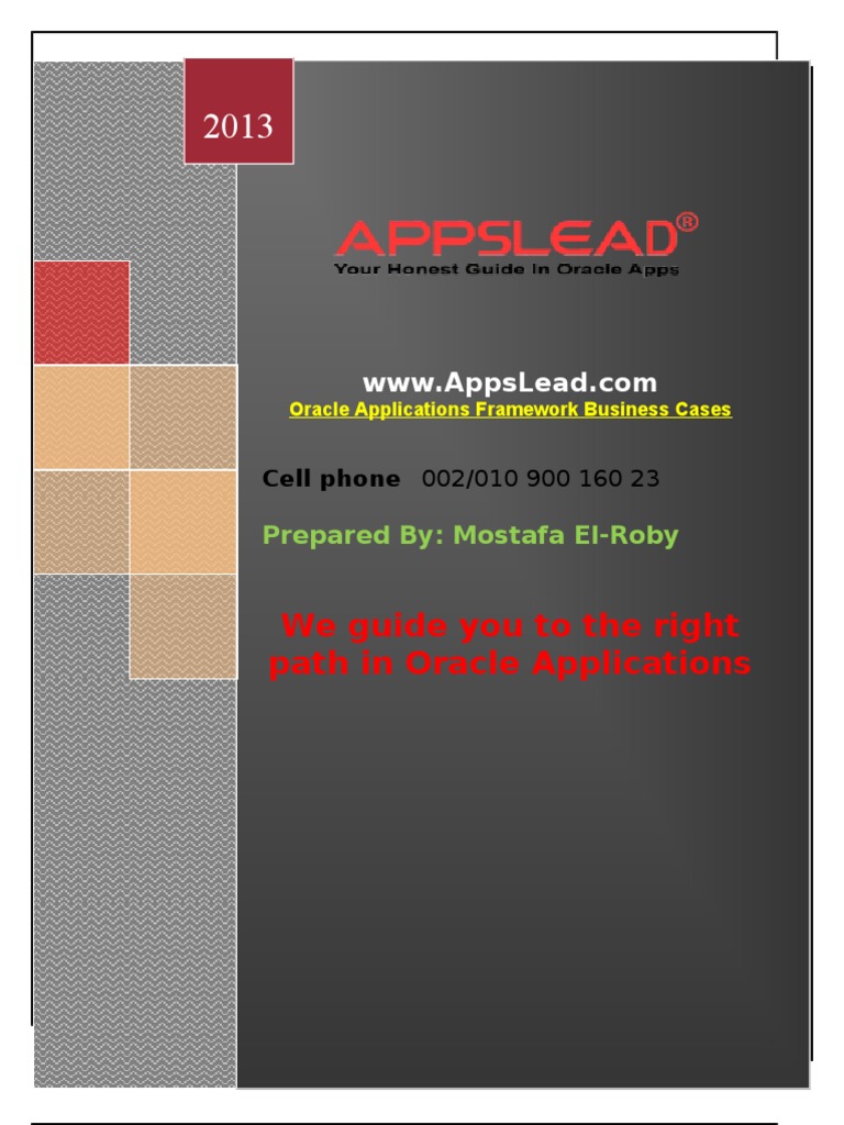 AppsLead OAF Cases | PDF | Visual Cortex | Java (Programming Language)