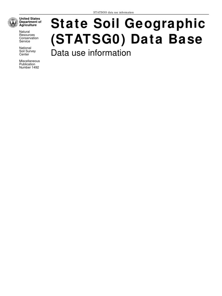 STATSGO Soil Classification Overview | PDF | Map | United States ...