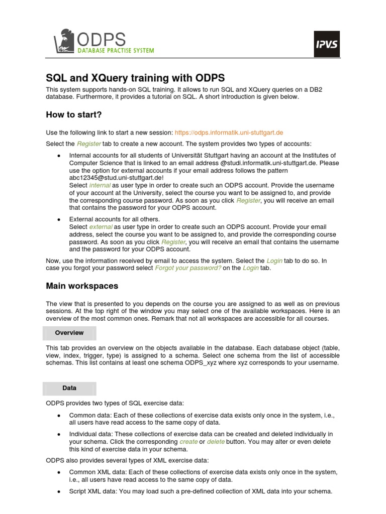 ODPS Intro | PDF | Database Schema | User (Computing)